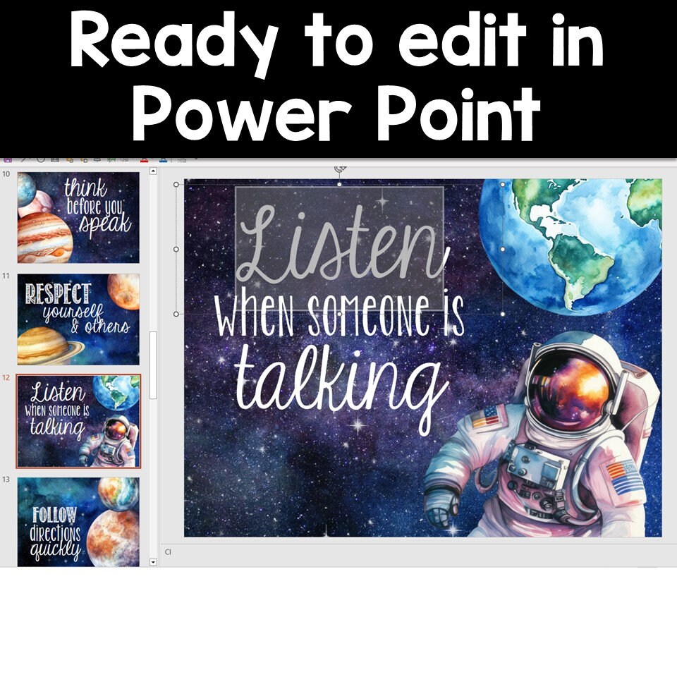 Space Classroom Rules Posters Space Classroom Decor Classroom Rules and ...