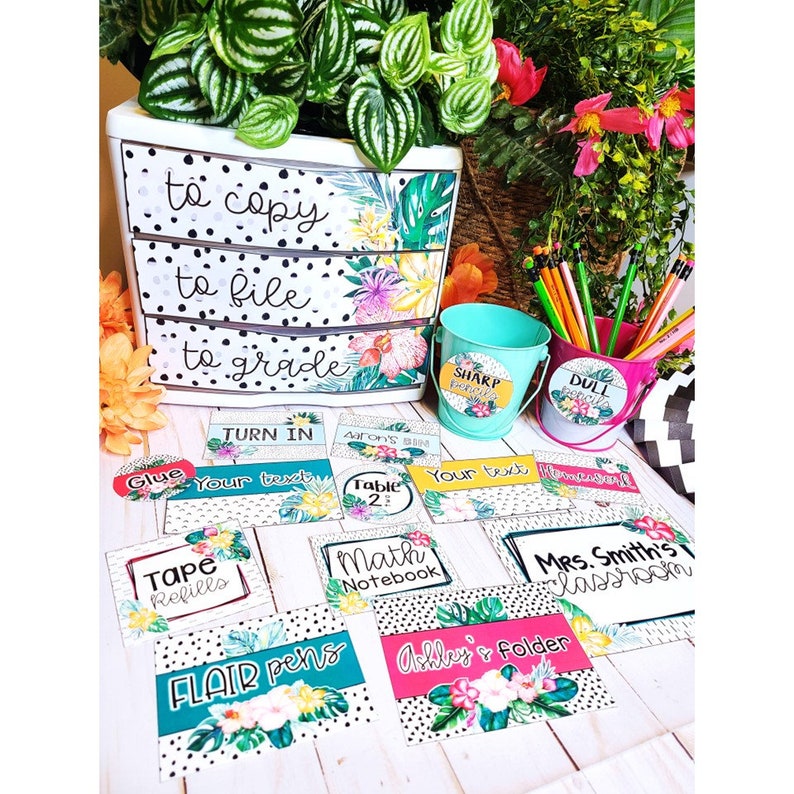 Editable Tropical Classroom Labels Tropical Classroom Decor - Etsy