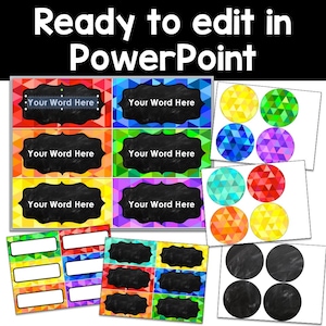 Classroom Word Wall Display Editable Rainbow Classroom Decor Word Wall ...