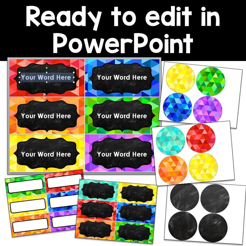 Classroom Word Wall Display Editable Rainbow Classroom Decor Word Wall ...