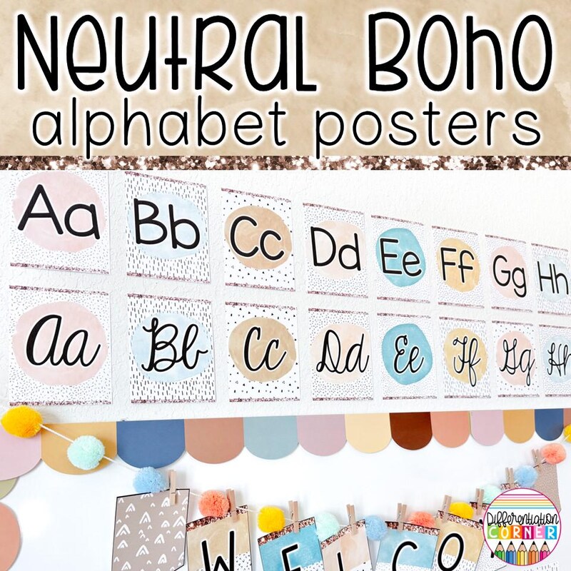 Modern Alphabet Poster - Etsy