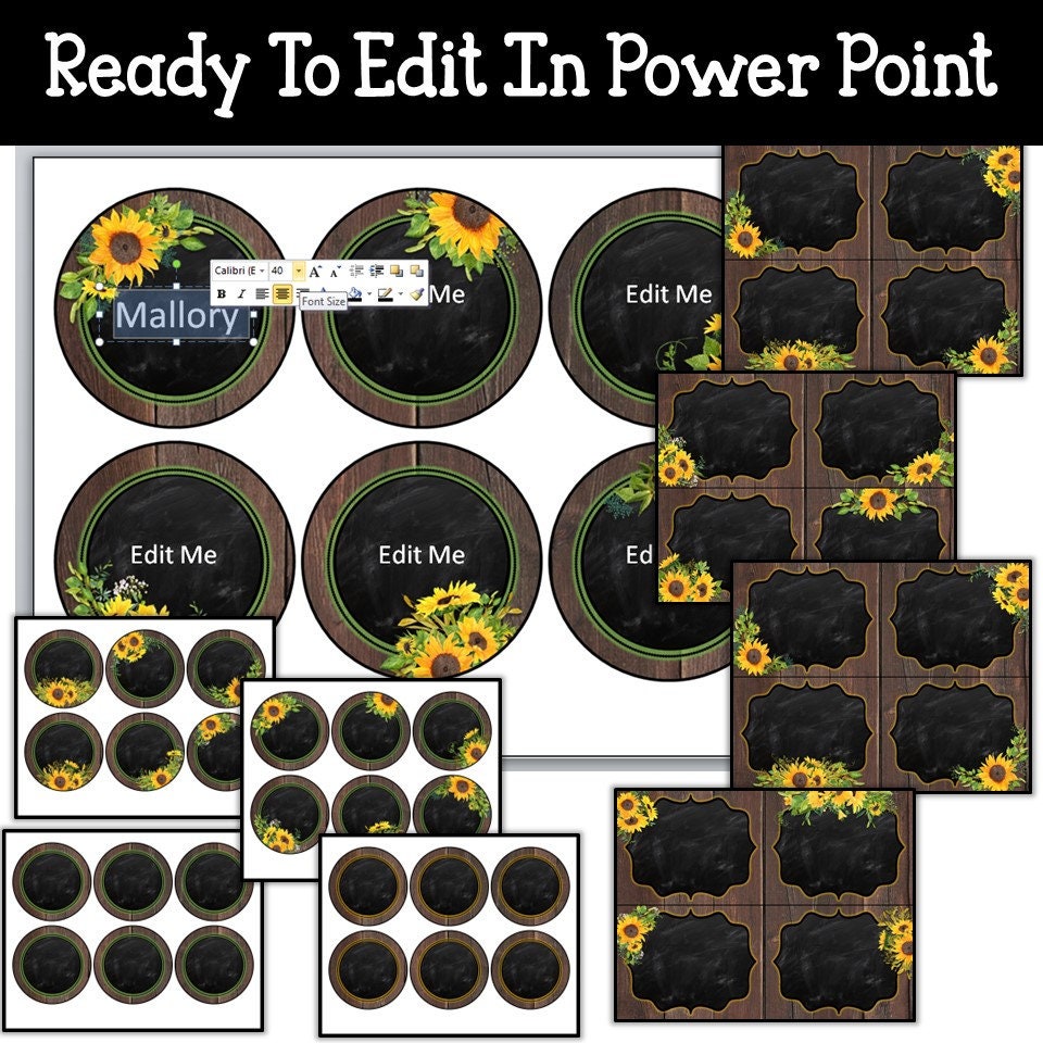 Editable Classroom Jobs Chart Template Sunflower Farmhouse Classroom ...