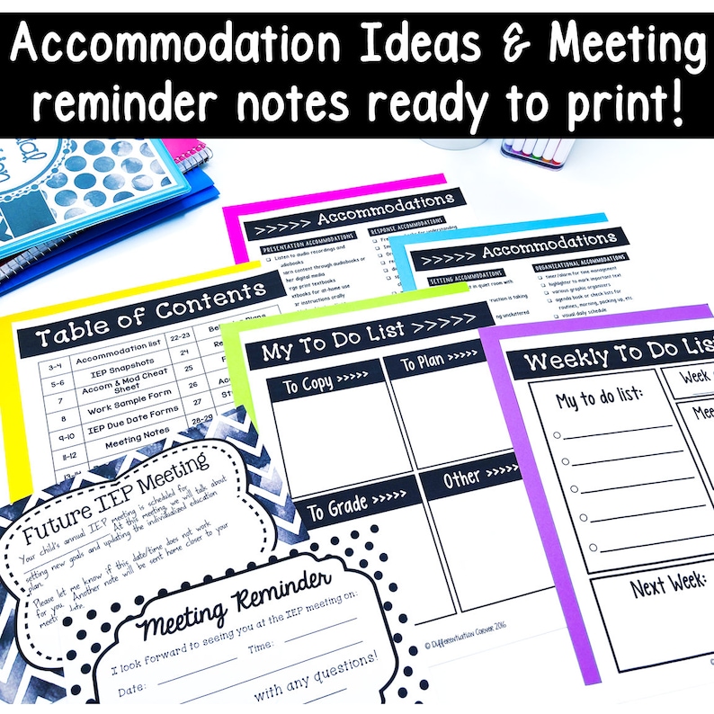 Special Education Teacher Binder Caseload Binder Special Education ...