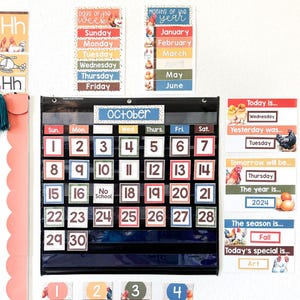 Chicken Classroom Calendar Set & Weather Display Farmhouse Classroom ...