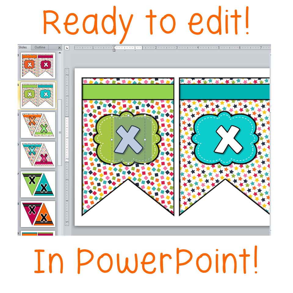 Editable Confetti Rainbow Bunting Bulletin Board Banner Letters ...