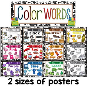 PRINTABLE Color Posters Pack | Neutral Classroom Decor | Farmhouse ...