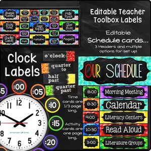 Rainbow Classroom Decor Bundle Printable Classroom Bulletin Board ...