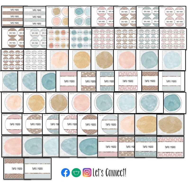 Editable Boho Classroom Labels Neutral Boho Classroom Decor Neutral ...