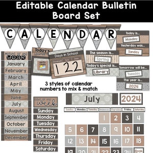 Modern Neutral Boho Classroom Decor Bundle | Classroom Bulletin Board ...