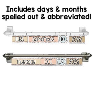 Flip Calendar for Classroom Neutral Classroom Theme Editable Flip ...