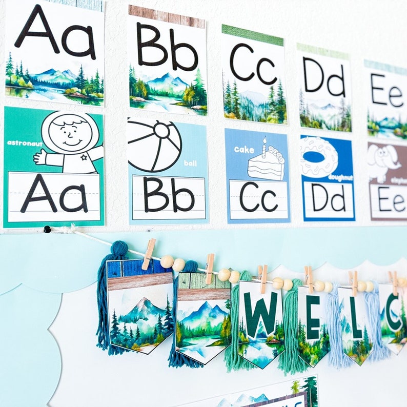 Nature Classroom Decor Bundle Nature Classroom Theme Mountain Classroom ...