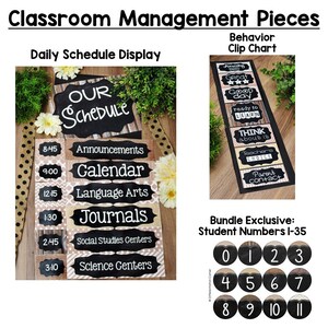 Farmhouse Neutral Classroom Decor Bundle | Classroom Bulletin Board ...