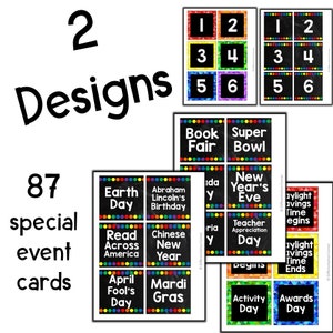 Classroom Calendar Birthday & Weather Display Set | Rainbow Classroom ...