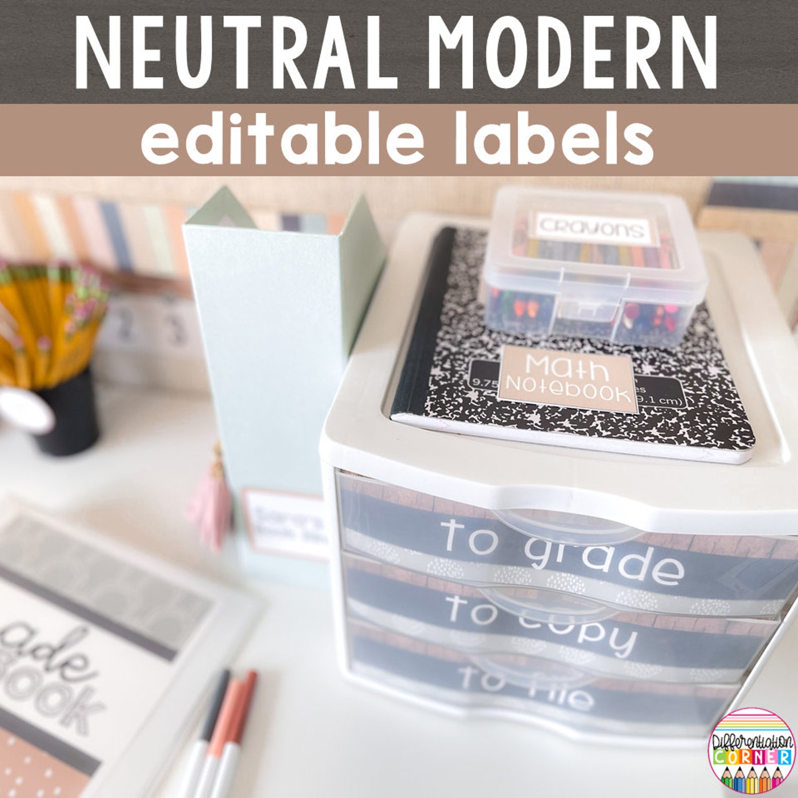 Editable Boho Classroom Labels Neutral Boho Classroom Decor Neutral ...