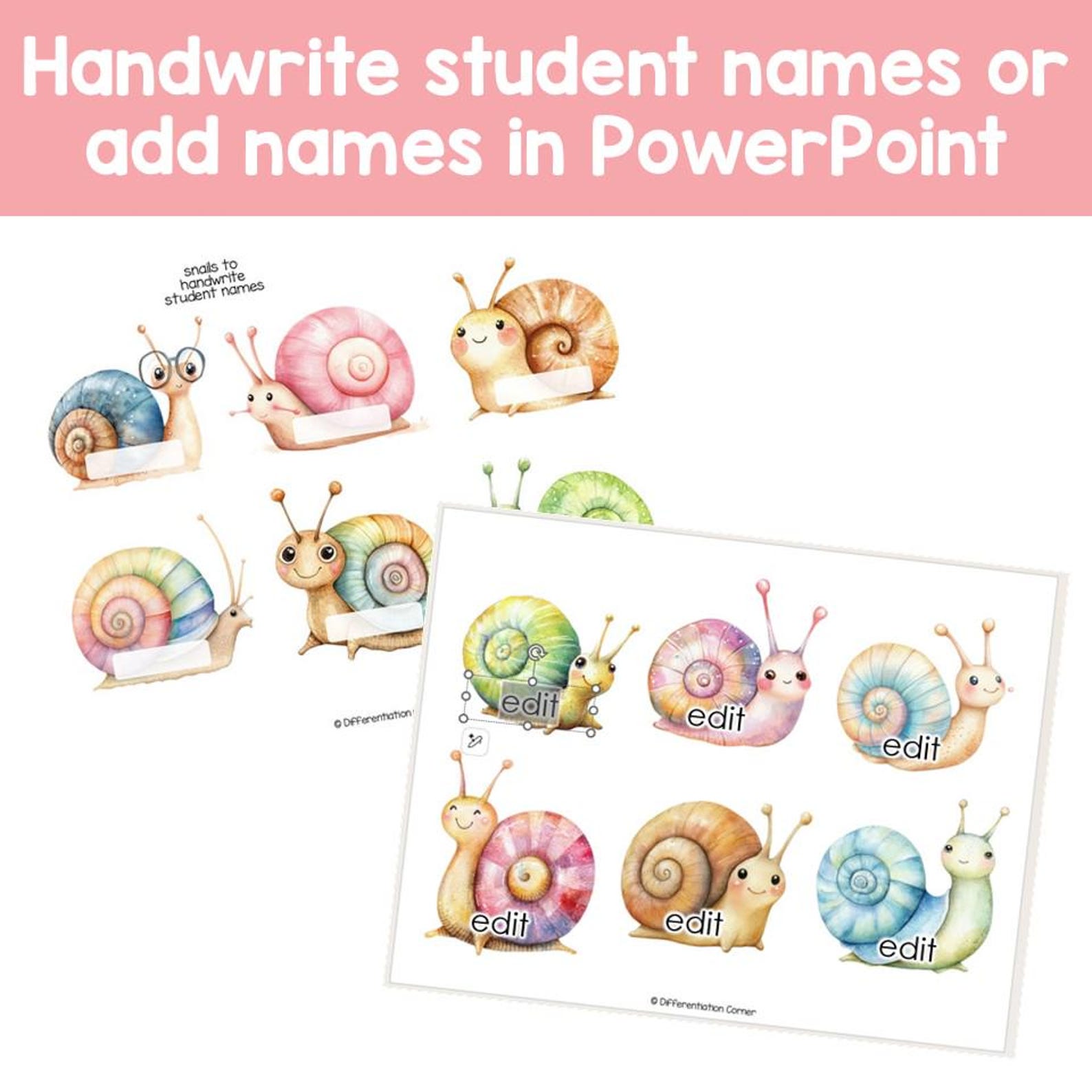 Cute Snails Spring Door Decor March Door Decorations Spring Bulletin ...
