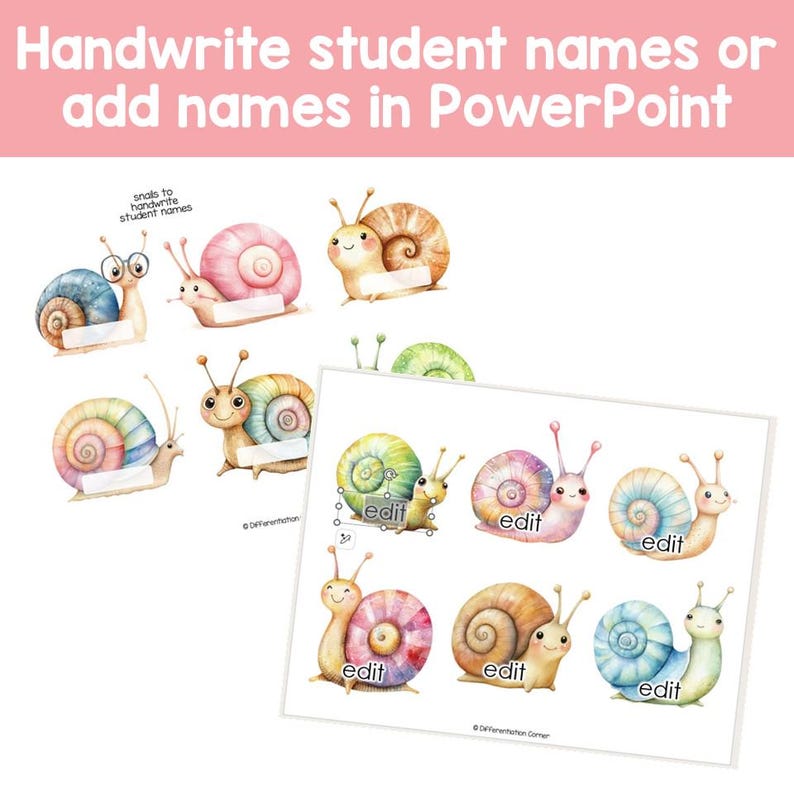 Cute Snails Spring Door Decor March Door Decorations Spring Bulletin ...