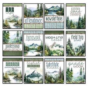Editable Nature Binder Covers and Spines Nature Classroom Decor Forest ...