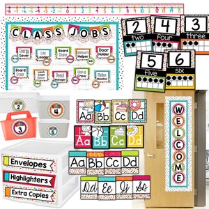 Confetti Rainbow Classroom Decor Bundle | Classroom Bulletin Board ...