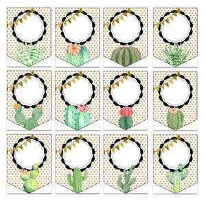 Editable Bunting Bulletin Board Welcome Banner Letters | Cactus and ...