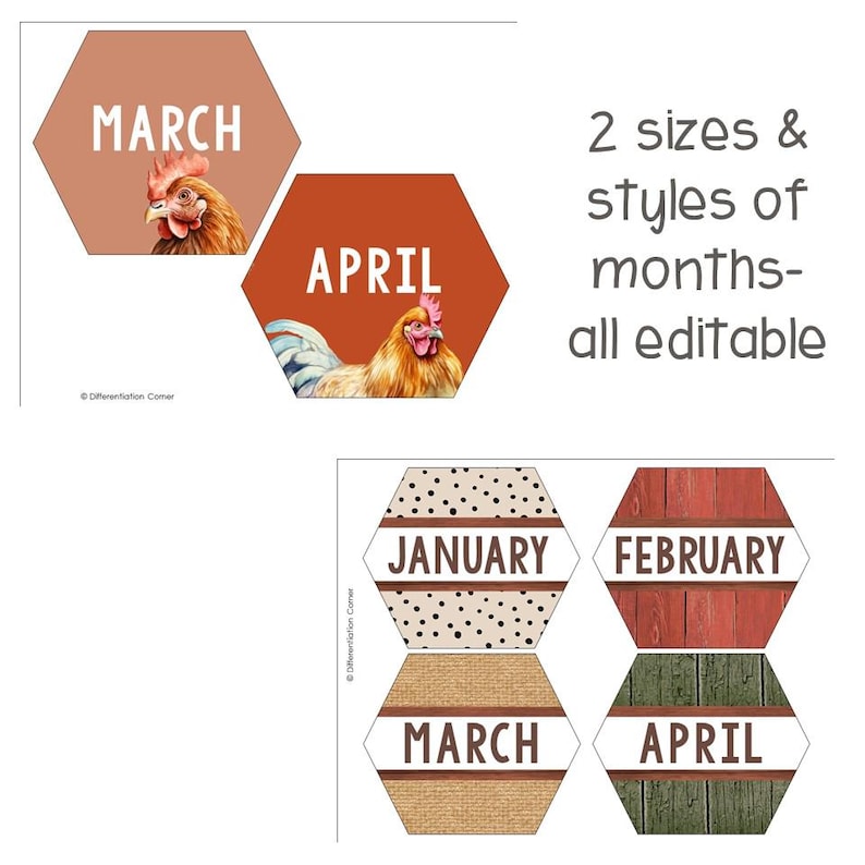 Chicken Farm Classroom Birthday Display Farmhouse Classroom Decor Farm ...