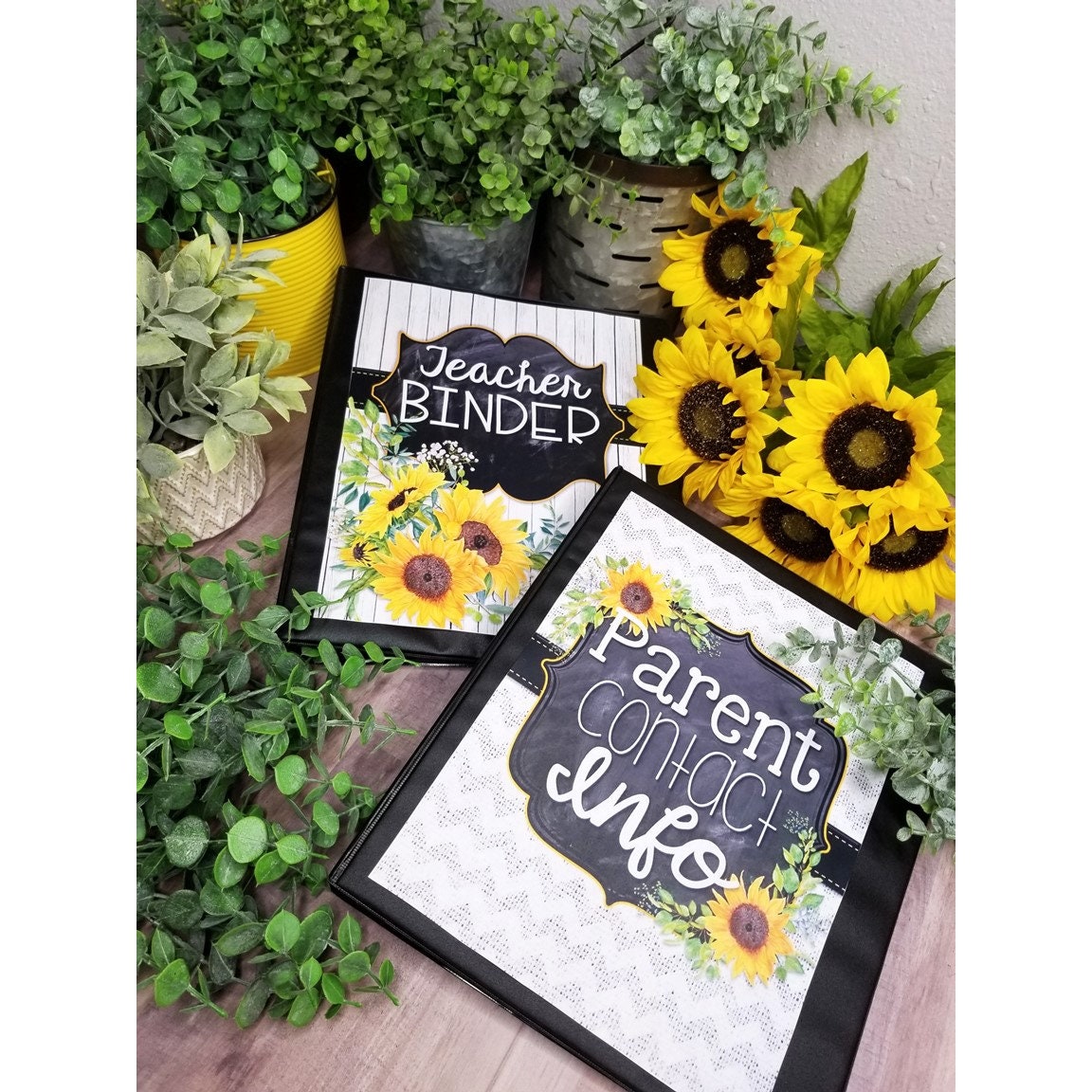 Editable Binder Covers and Spines Sunflower Farmhouse - Etsy