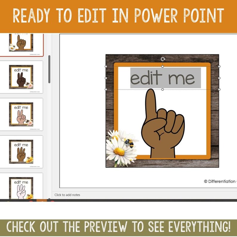 Classroom Hand Signal Posters, Bee Classroom Decor, Editable Hand ...