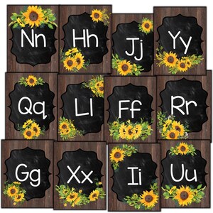 Alphabet Posters for the Classroom | Sunflower Farmhouse Classroom ...