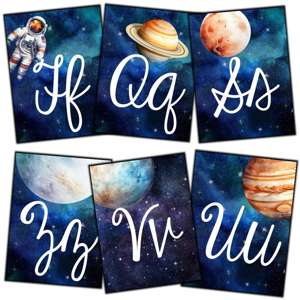 Cursive and Print Alphabet Posters for the Classroom Space Classroom ...