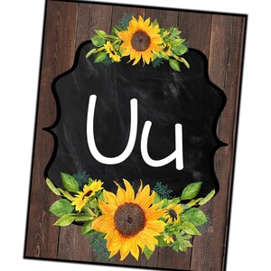 Alphabet Posters for the Classroom | Sunflower Farmhouse Classroom ...