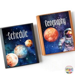 Editable Space Binder Covers and Spines Space Classroom Decor Space ...