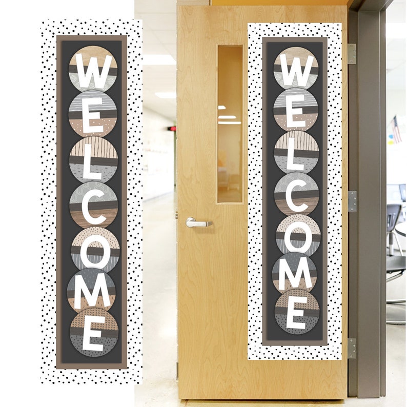 PRINTABLE Welcome Banner Boho Neutral Classroom Decor Neutral Welcome ...
