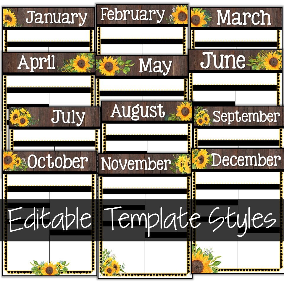 Editable Classroom Newsletter Template Sunflower Farmhouse Classroom ...