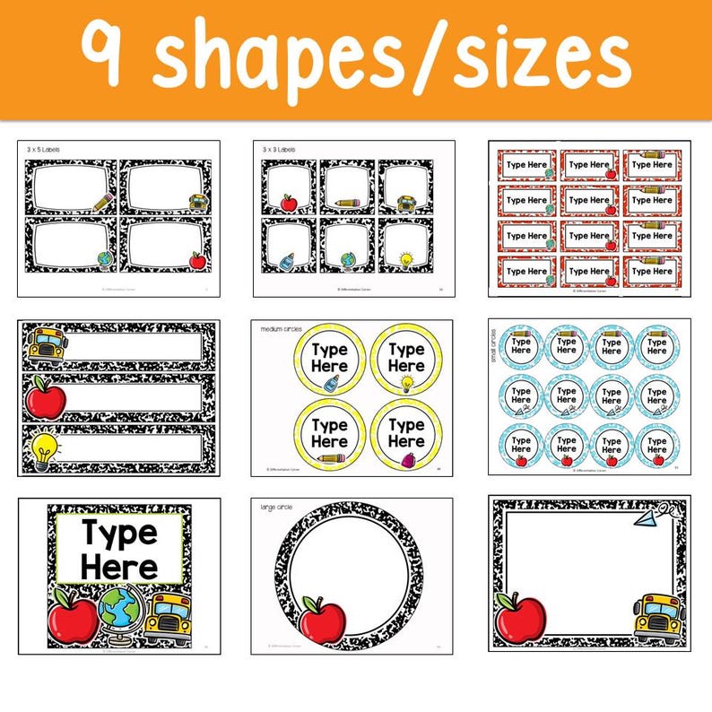 Editable Classroom Supply Labels Tags Posters Signs Composition ...