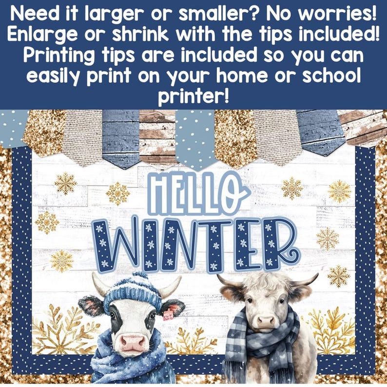 Bulletin Board Kit for Winter | January Bulletin Boards | Farm Themed ...