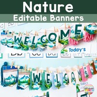 Classroom Hand Signal Posters, Nature Classroom Decor, Editable Hand ...