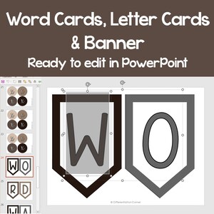 Classroom Word Wall Display Editable Neutral Boho Classroom Decor Word ...