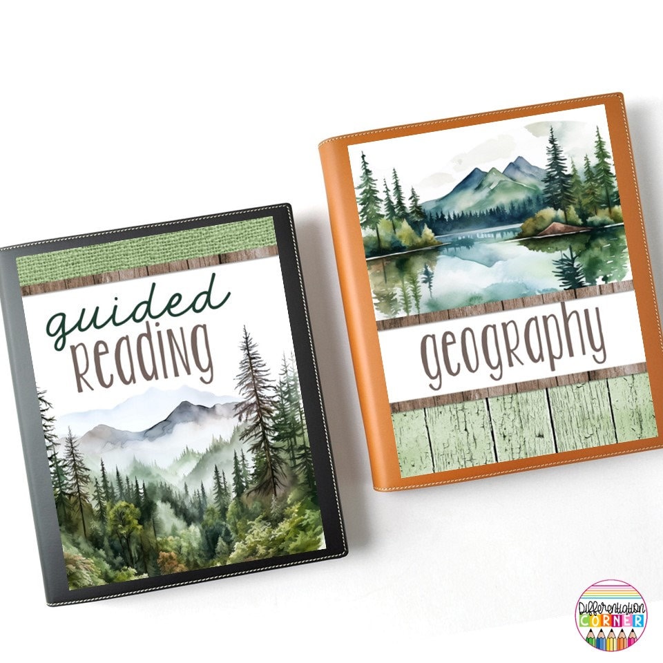 Editable Nature Binder Covers and Spines Nature Classroom Decor Forest ...