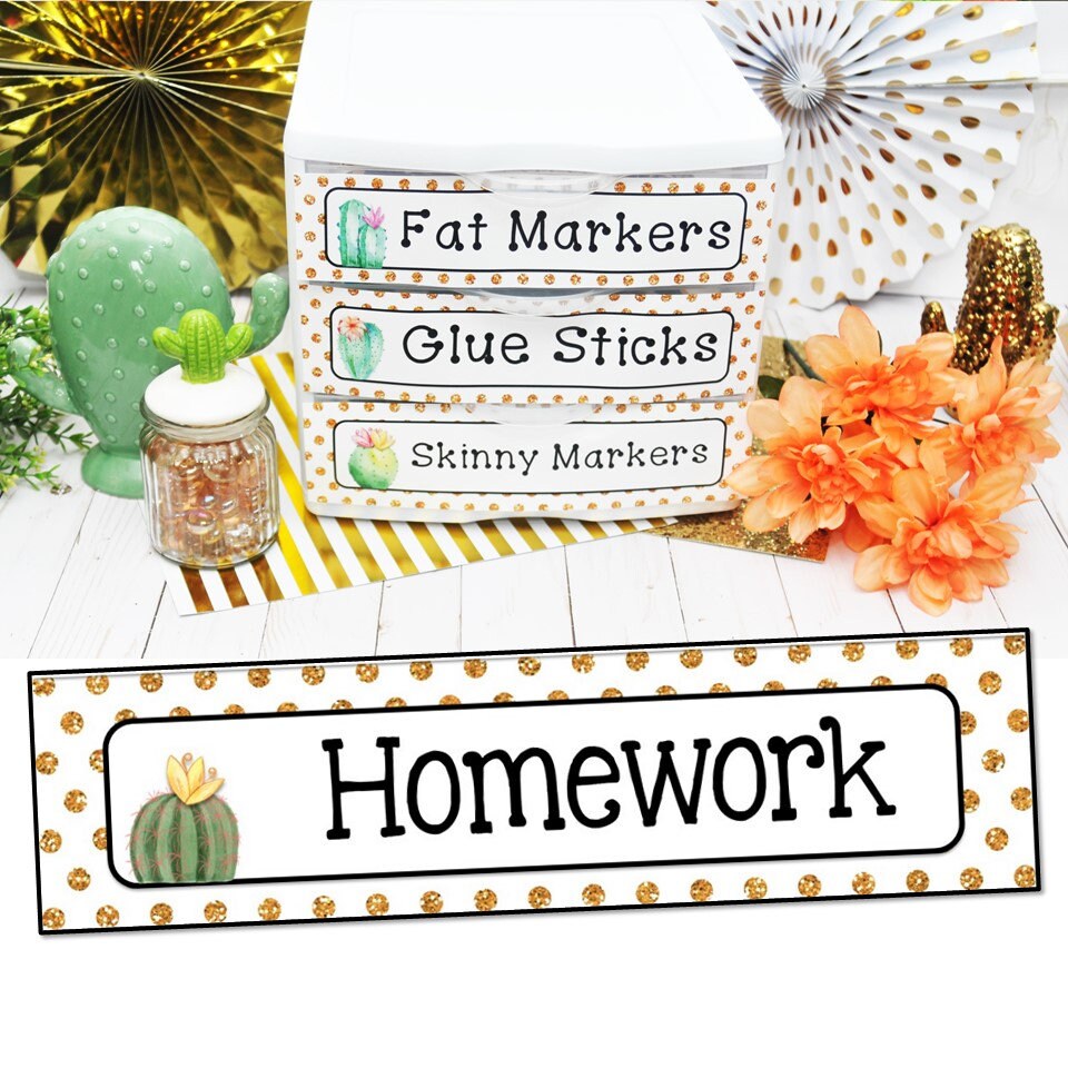 Editable Cactus Classroom Labels Cactus Classroom Decor - Etsy