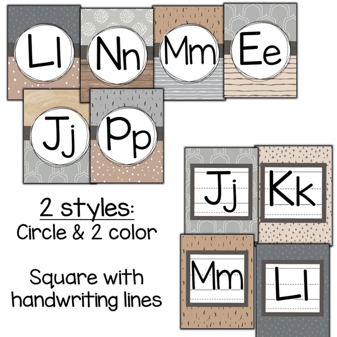 Alphabet Posters for the Classroom Neutral Boho Classroom Decor ...