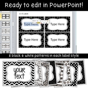 Editable Classroom Labels Black and White Classroom Decor Classroom ...