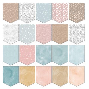 Editable Boho Bunting Bulletin Board Banner Letters | Neutral Boho ...