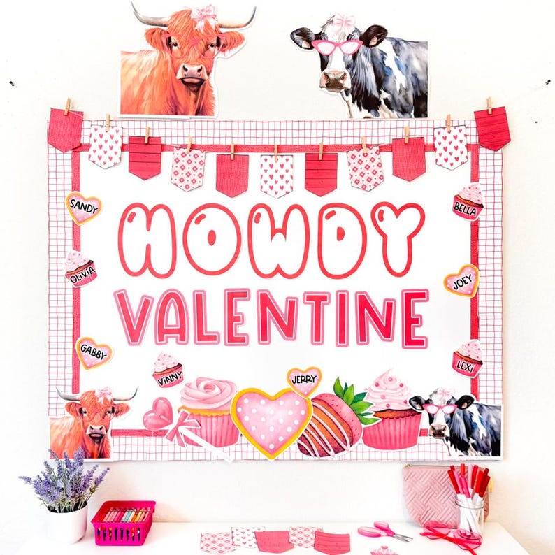 Valentine's Day Bulletin Board Kit | February Bulletin Board CUTE ...