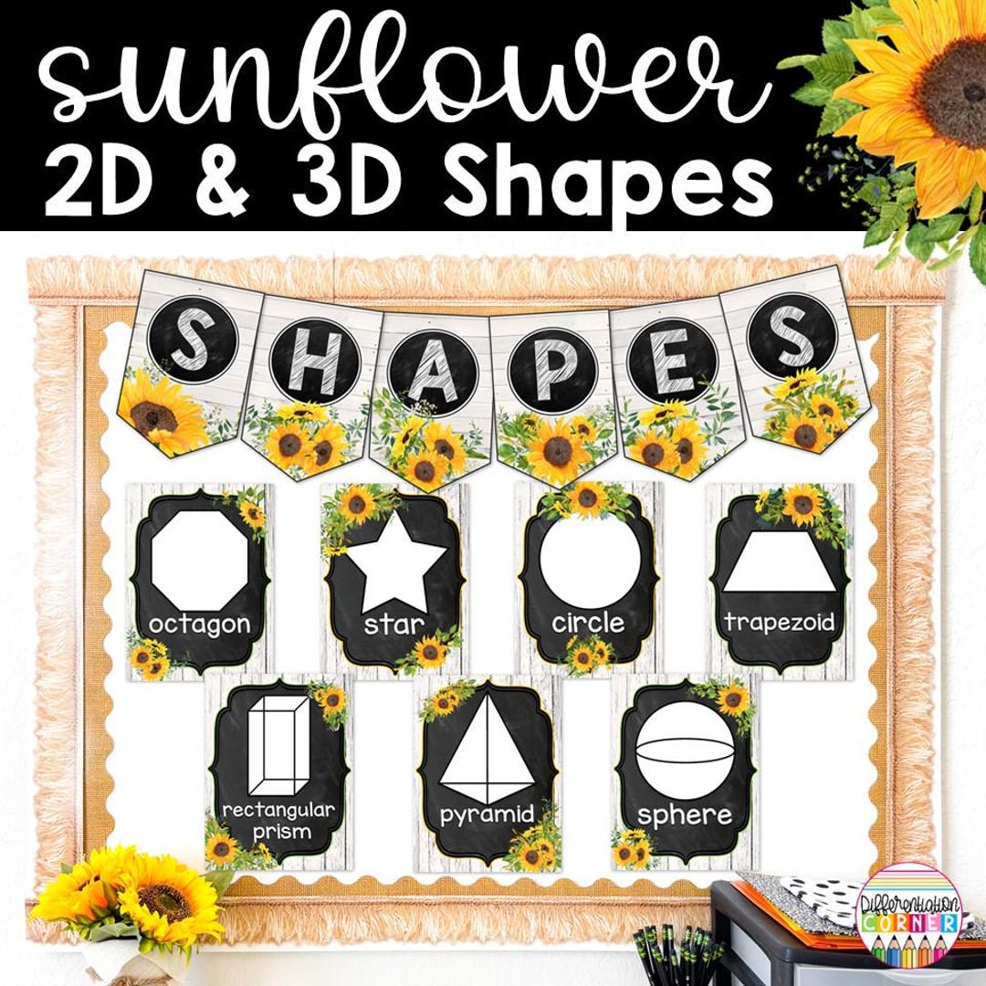 PRINTABLE Shape Posters and Charts | Sunflower Farmhouse Classroom ...