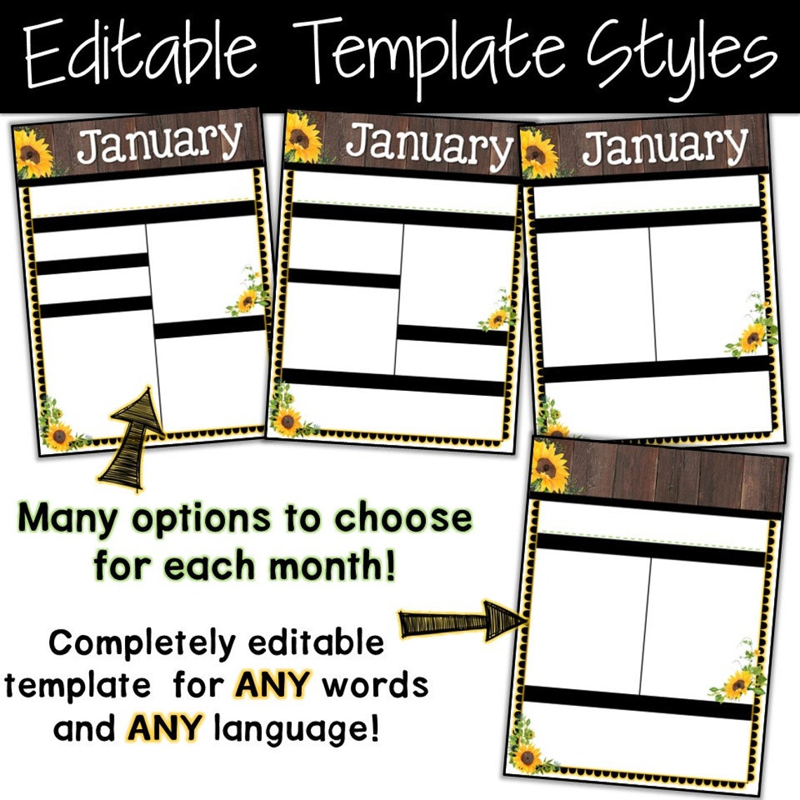 Editable Classroom Newsletter Template Sunflower Farmhouse Classroom ...