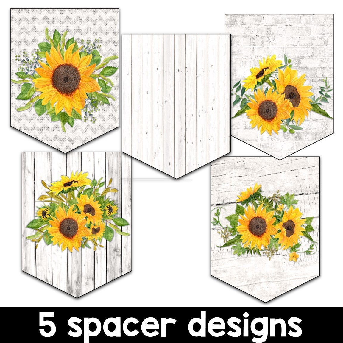 Editable Bunting Bulletin Board Banner Letters Sunflower - Etsy Australia