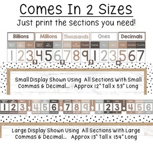 Neutral Place Value Chart Posters | Place Value Wall Display Neutral ...
