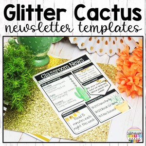 Editable Classroom Newsletter Template Cactus Classroom Decor Monthly ...