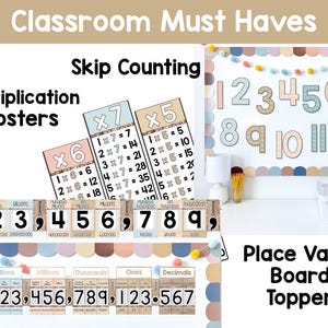 Neutral Boho Classroom Decor Bundle Neutral Classroom Theme Calming ...
