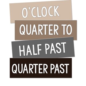 Cow Print Farmhouse Clock Label Numbers in 5 Minute Intervals ...