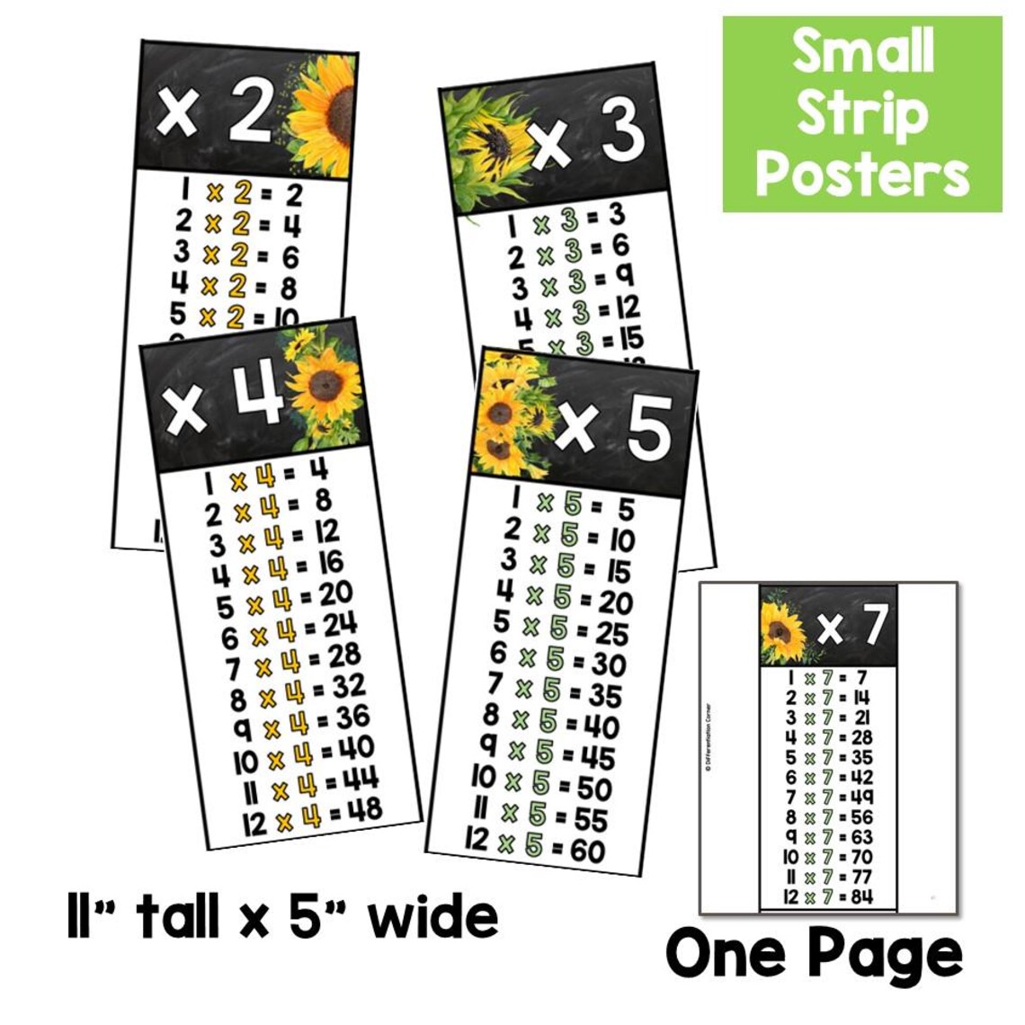 Multiplication Posters | Sunflower Farmhouse Classroom Decor ...